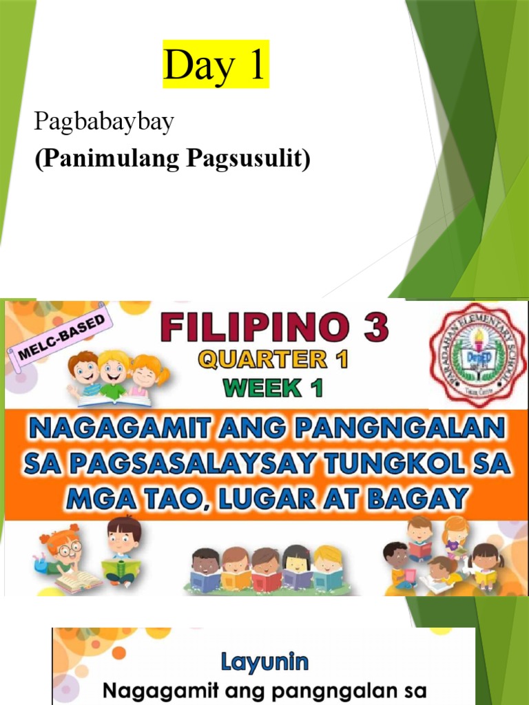 Filipino 3 q1 Week 1 (Day 1-4) | PDF