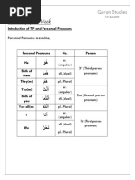 Arabic Grammar Pronouns Flashcards Bayinnah TV's Arabic With Husna | PDF