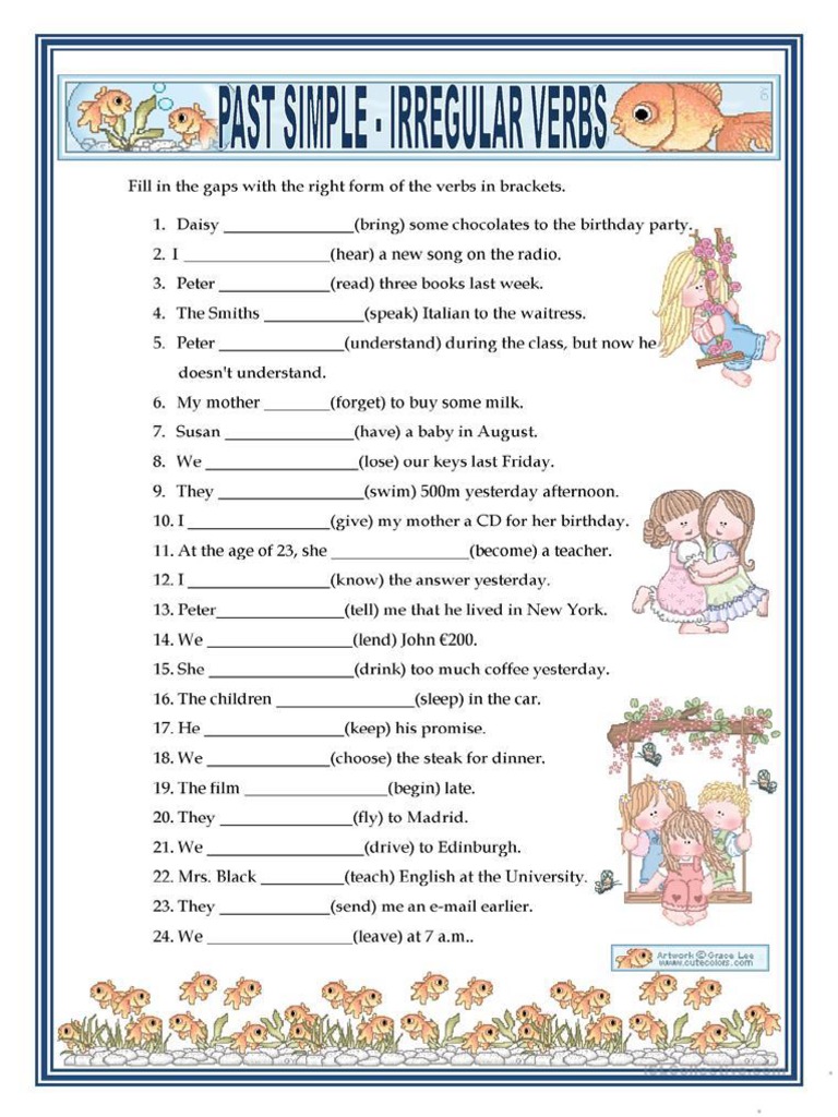 Irregular Verbs Exercise | PDF