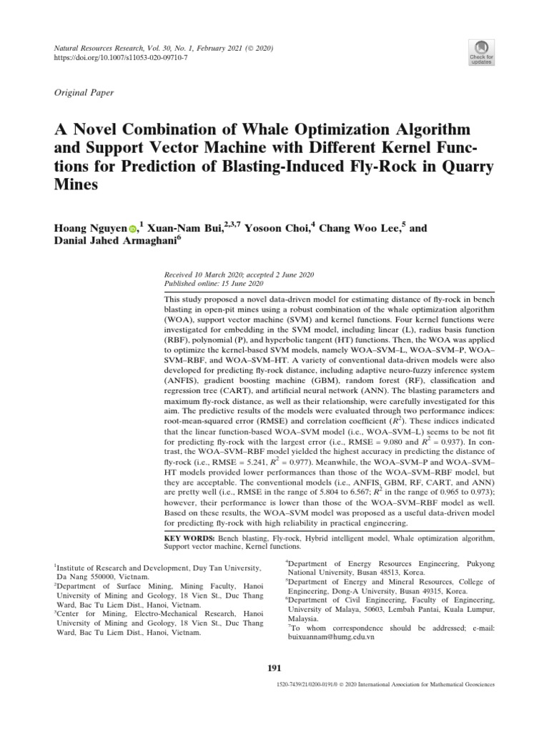 A Novel Combination of Whale Optimizaton Algorithm and Support Vector Machine With Different ...