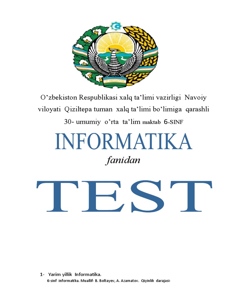 Informatika 6 | PDF