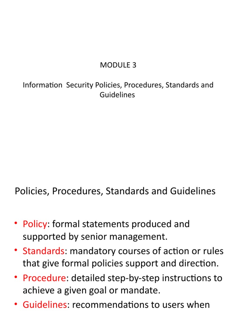 Information Security Policies | PDF | Information Security | Computer Security