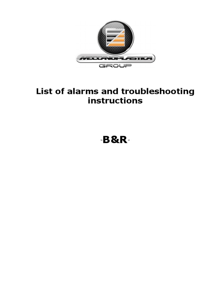 List of Alarms and Troubleshooting MP5M | PDF | Extrusion | Valve