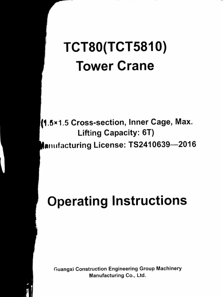 Tower Crane Catalog | PDF | Crane (Machine) | Vehicles