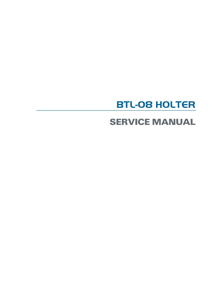 002-82 - BTL-08 Holter Service Manual - EN101 | PDF | Soldering ...