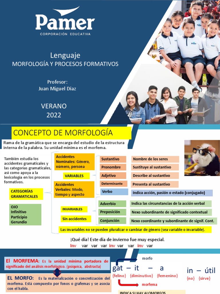 Morfología y Procesos Formativos | PDF | Palabra | Sustantivo