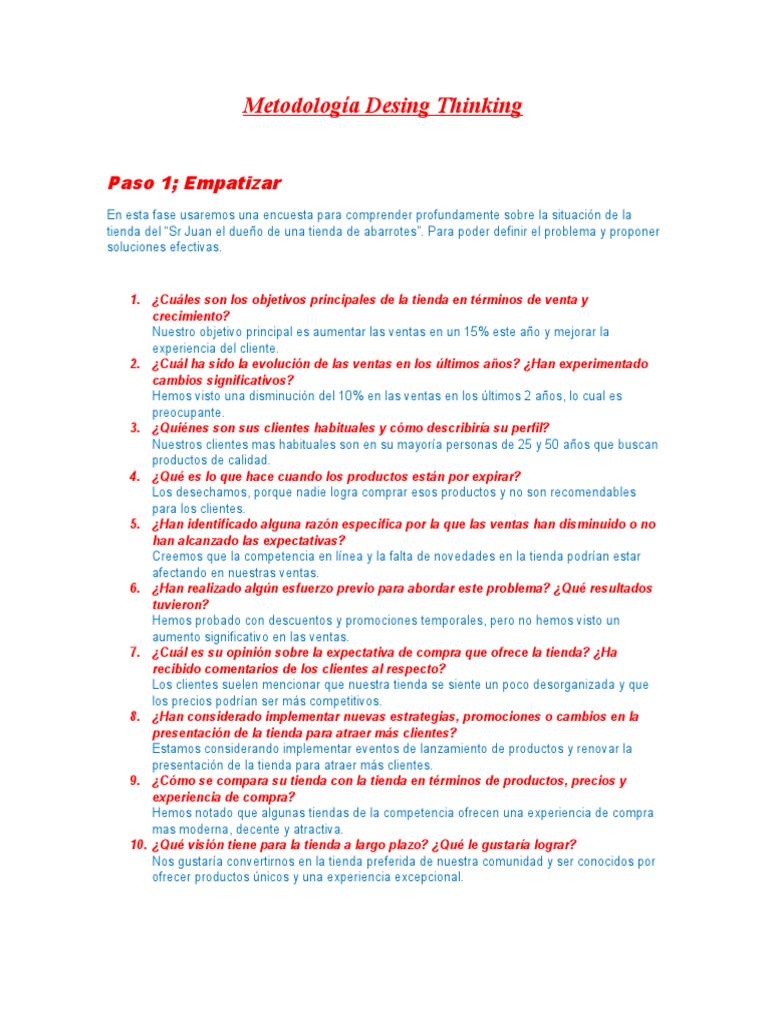 Metodología Desing Thinking | PDF | Cliente