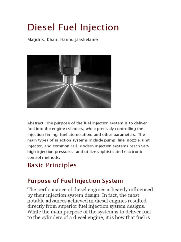 Diesel Fuel Injection | PDF