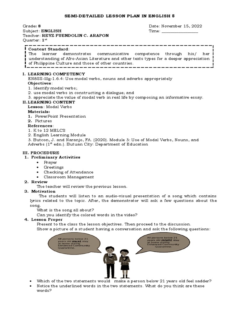 Lesson Plan in English | PDF