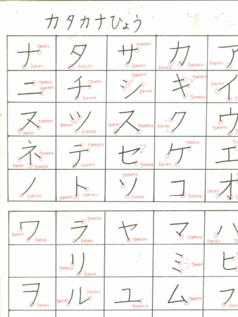 Katakana Kakikata | PDF