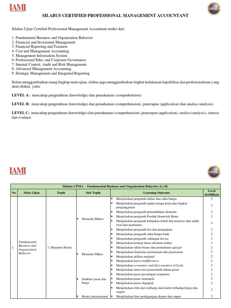 Silabus CPMA Downloaded | PDF
