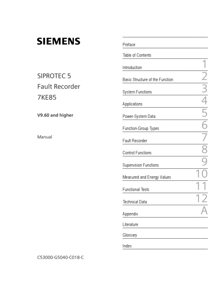 SIP5 7KE85 V09.60 Manual C018-C en | PDF