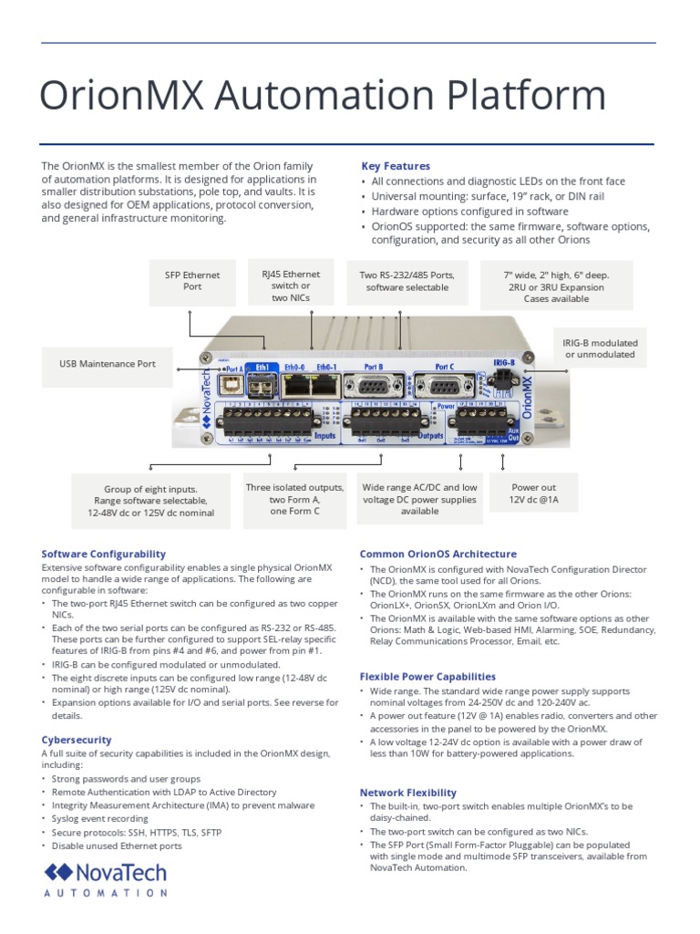 OrionMX Datasheet - 031323 1678735354 | PDF