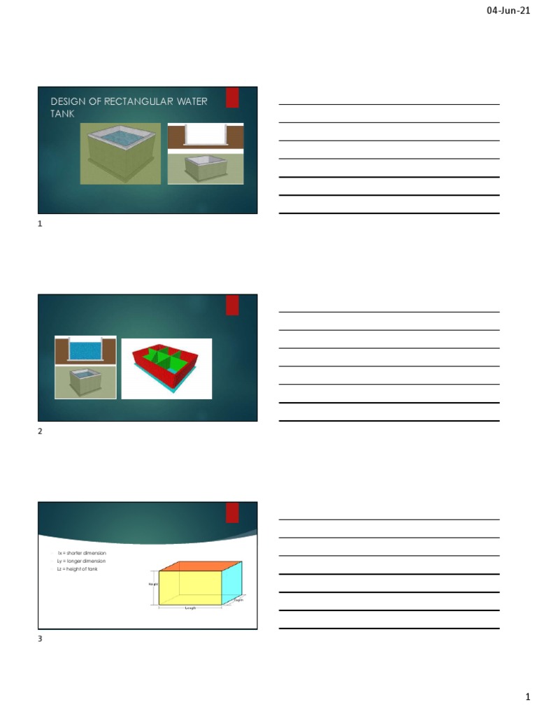 Water Tank Design 3 Slides | PDF | Civil Engineering