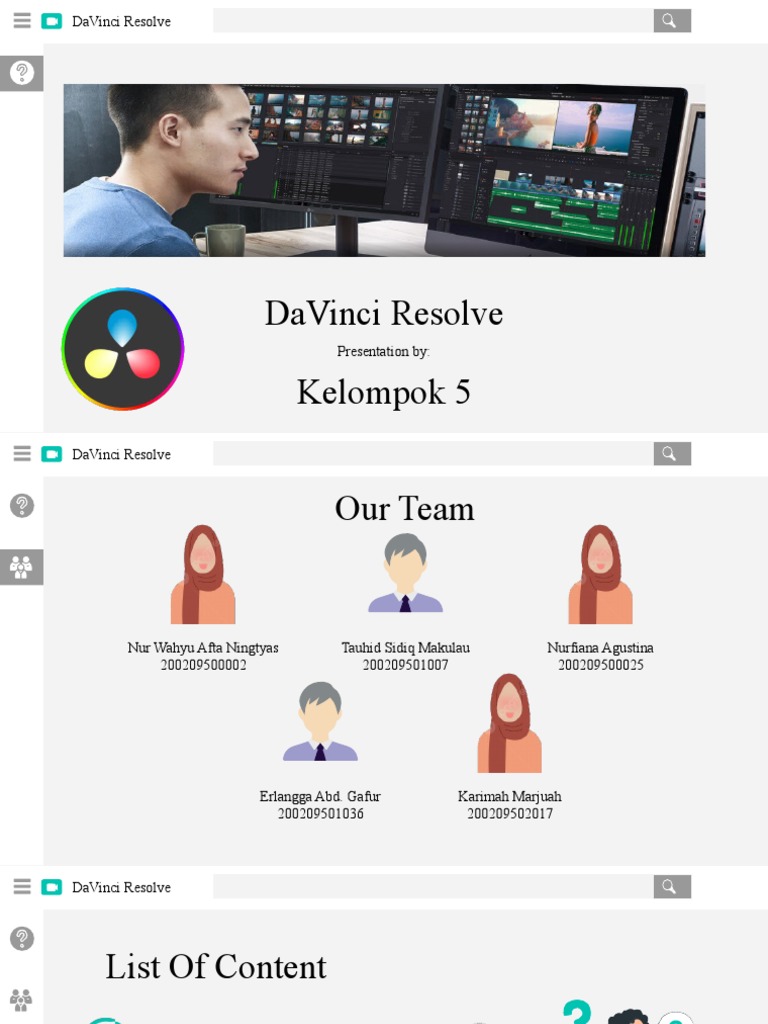 Kelompok 5 TKM - DaVinci Resolve | PDF