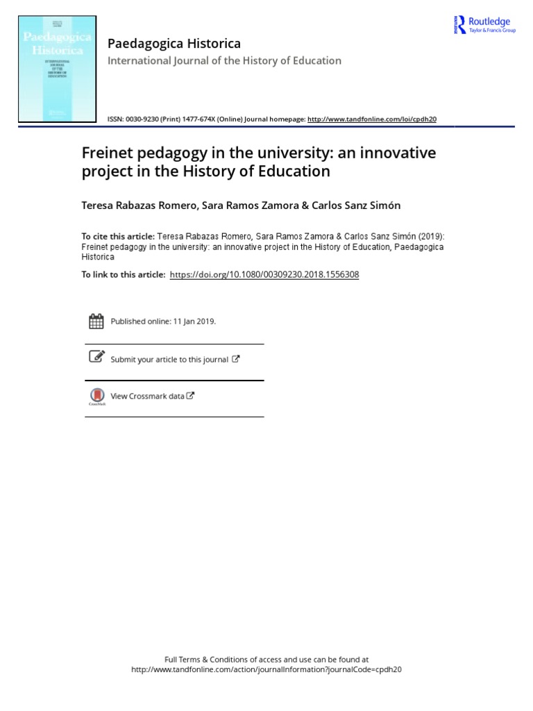 Freinet Pedagogy in University Education | PDF | Pedagogy | University