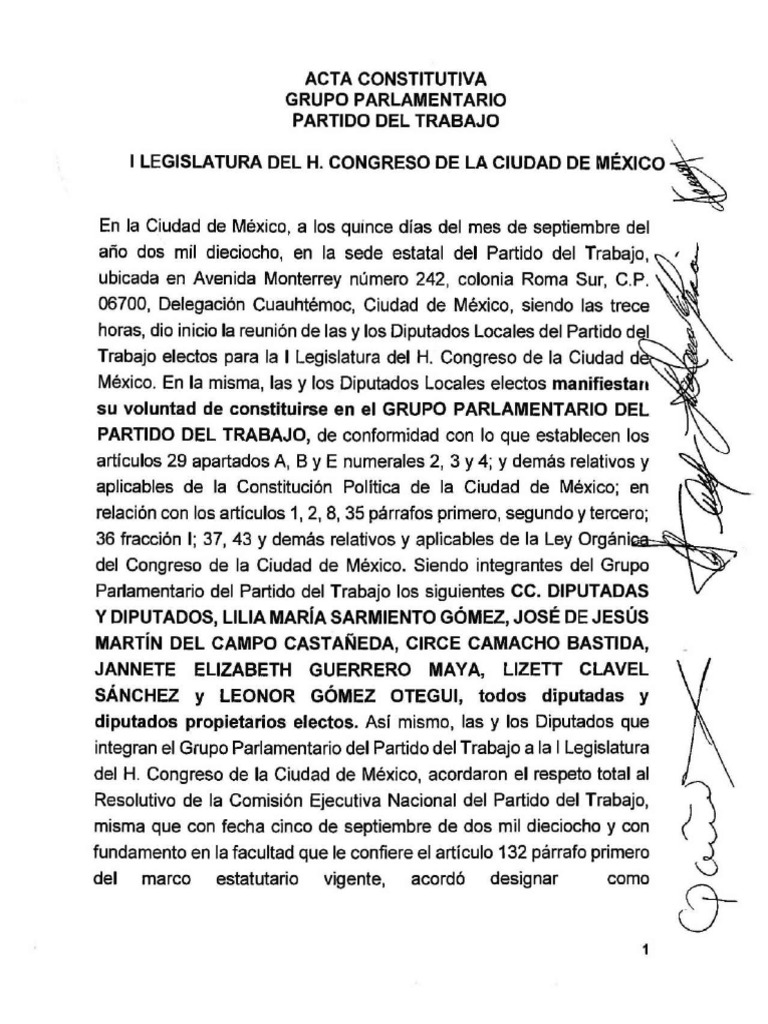Acta Constitutiva | PDF | Ciudad de México | México