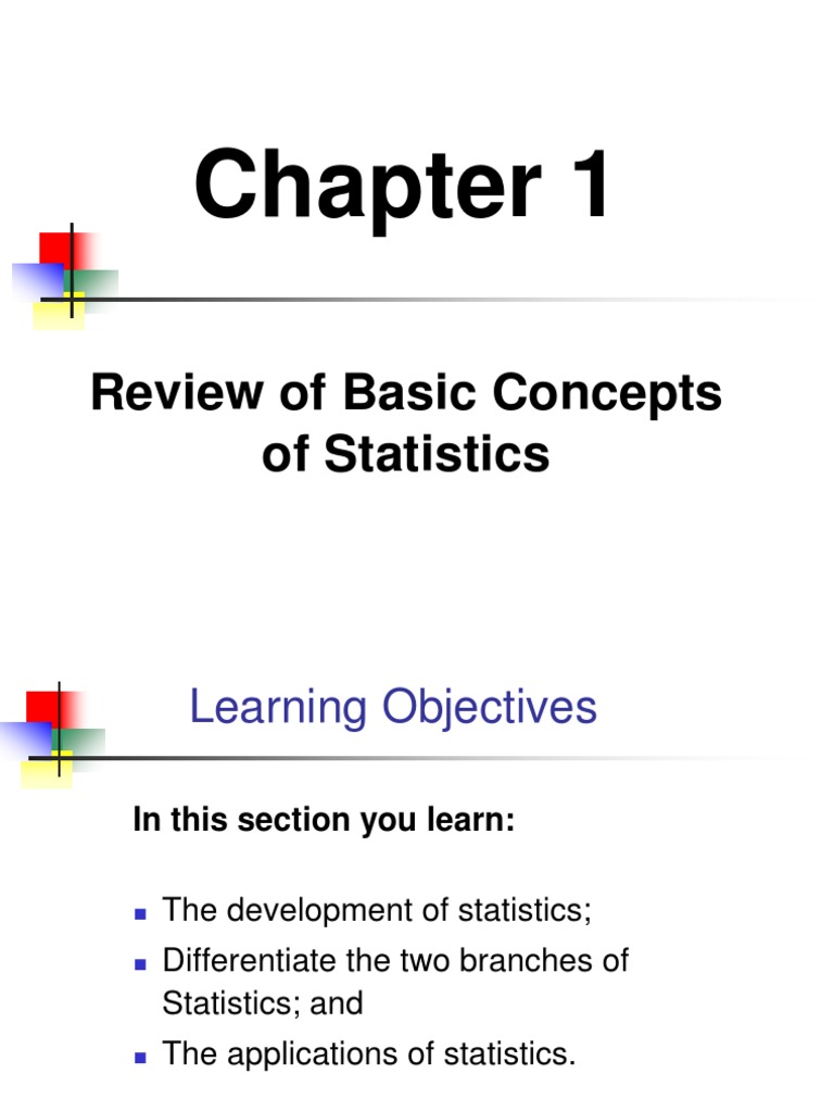 Chapter 1 Review of Basic Concepts of Statistics | PDF | Statistics ...