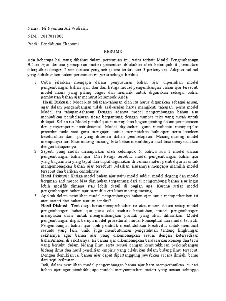 Resume 6 | PDF | Karier & Perkembangan | Pengembangan Diri