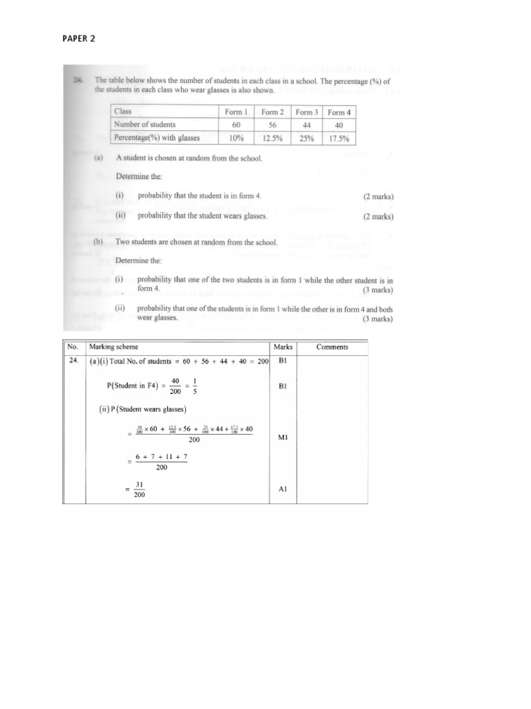 Maths Past Paper 2 | PDF