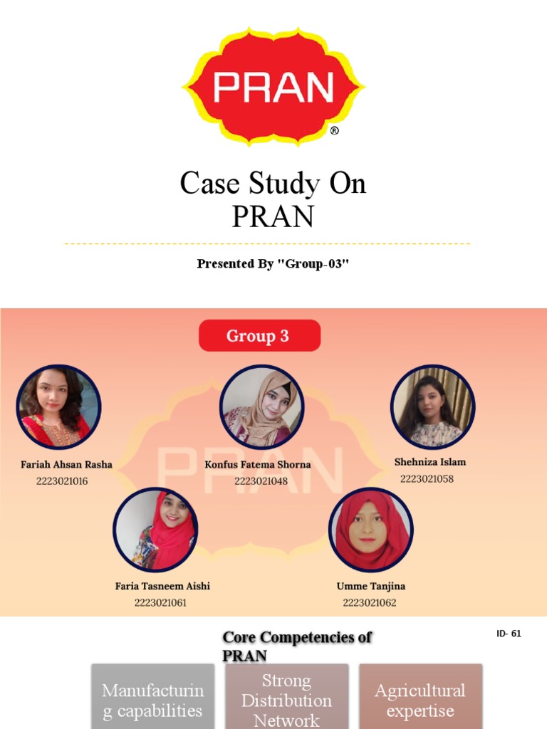 Case Study On Pran - Group 3 | PDF | Drink | Brand