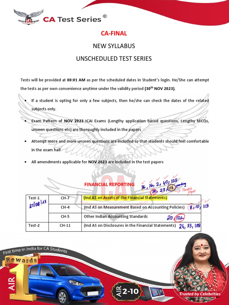 5 Unit Tests 1 Full Syllabus Test Per Subject Detailed Test Series ...