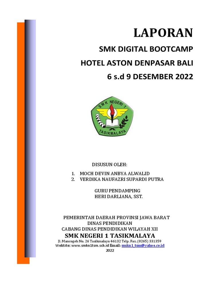 Laporan SMK Digital Bootcamp 2022 | PDF