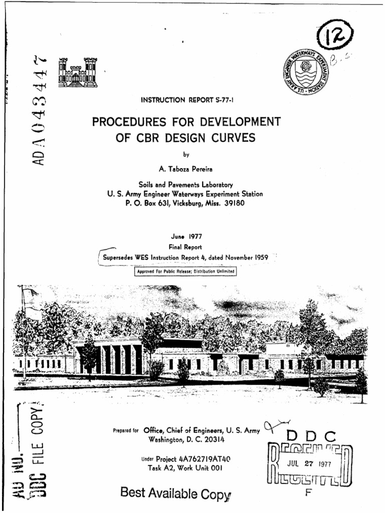 Waterways Experiment Station (U.S.) - Developing A Set of CBR Design ...