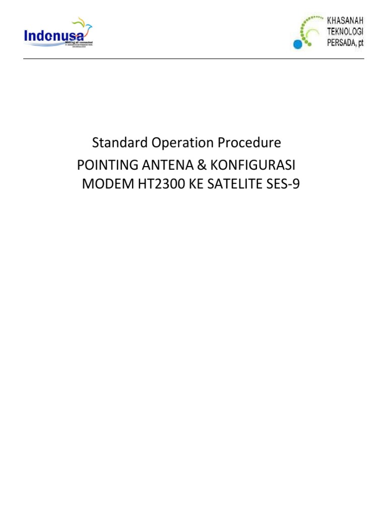 Installation Operation Procedure VSAT-update | PDF | Komputer ...