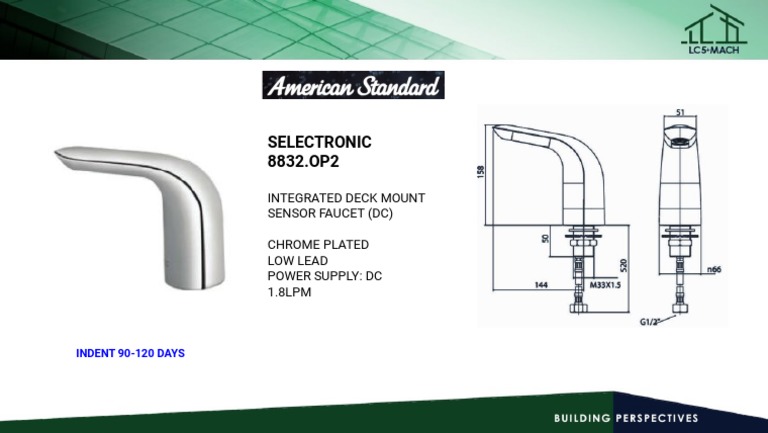 Amstd 8832.op2 Sensor Faucet | PDF