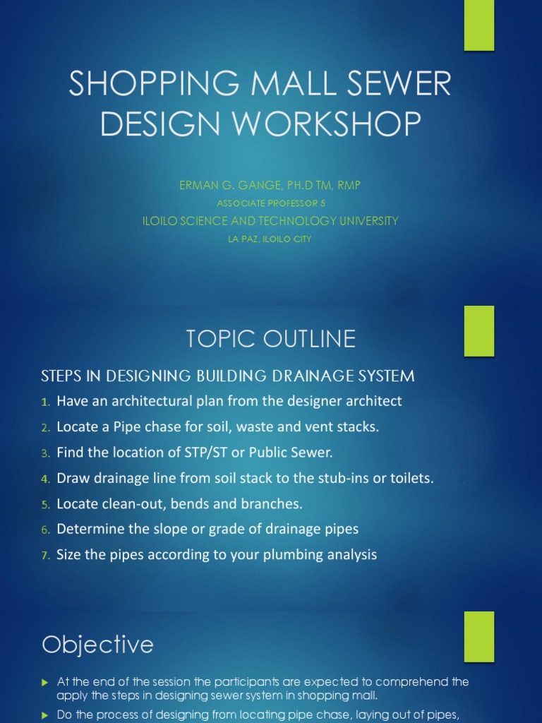 SHOPPING-MALL-SEWER-DESIGN-WORKSHOP - PDF Version 1 | PDF | Plumbing ...