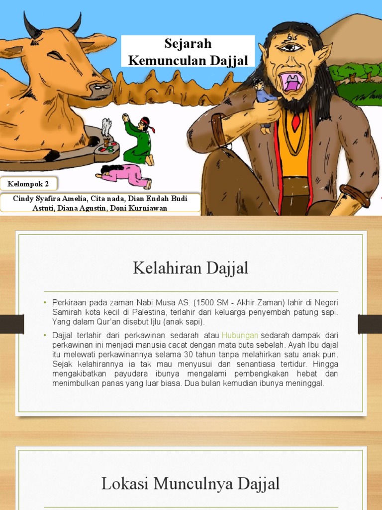 PPT. Sejarah Kemunculan Dajjal Kelompok 2 | PDF