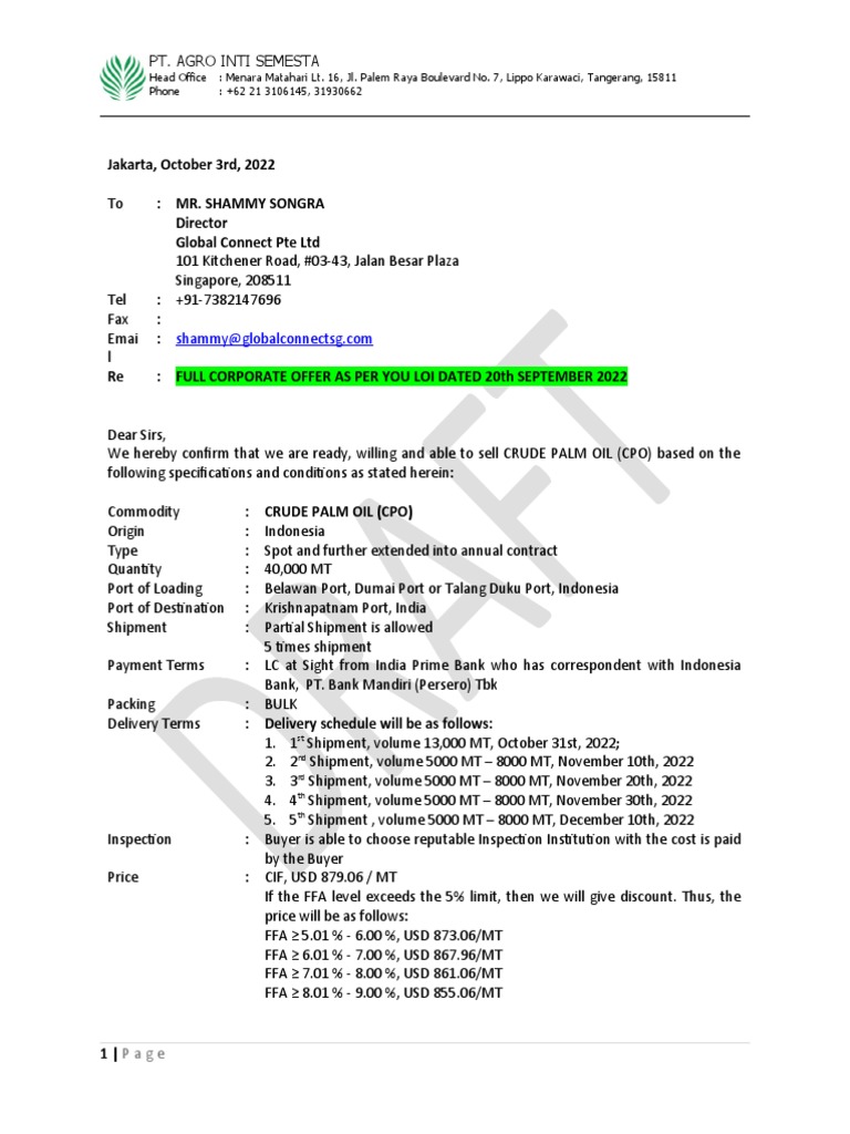 AIS FCO Draft 20221003 | PDF