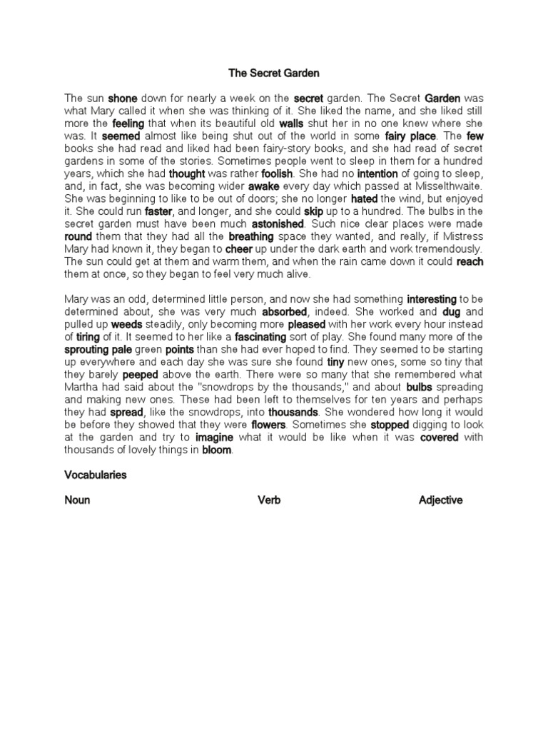 Secret Garden | PDF | Grammar | Syntax