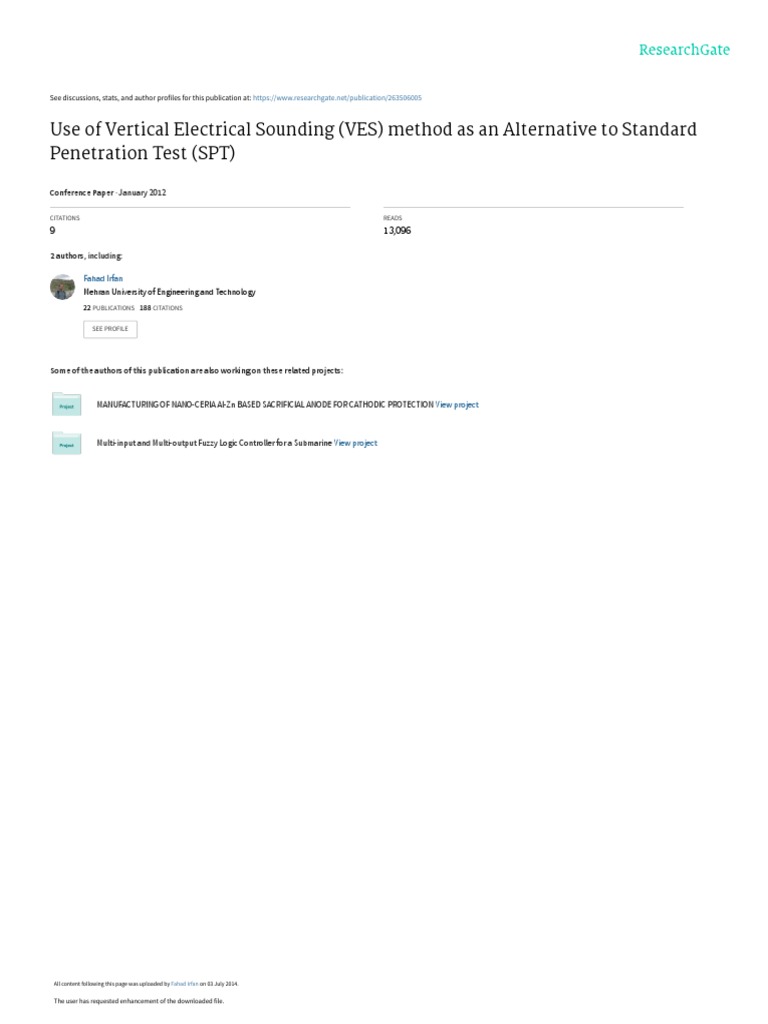 Use of Vertical Electrical Sounding (VES) Method As An Alternative To ...