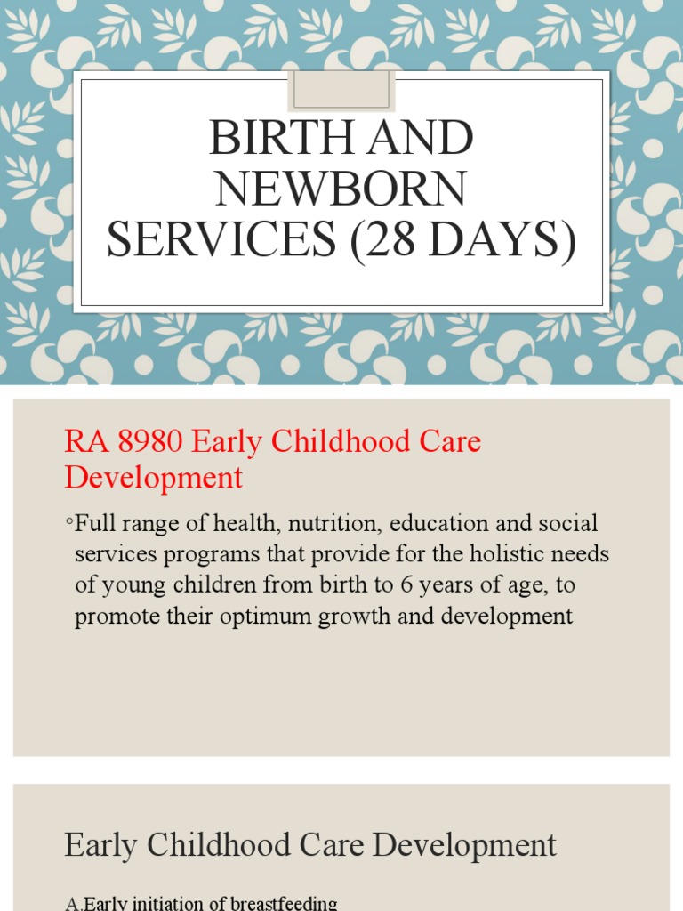 Comprehensive Newborn Care Guidelines | PDF