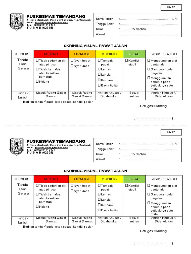 Skrining Visual Rawat Jalan | PDF