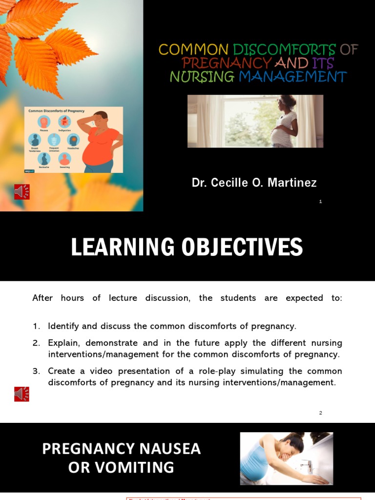 Common Discomforts of Pregnancy and Its Nursing Management | PDF