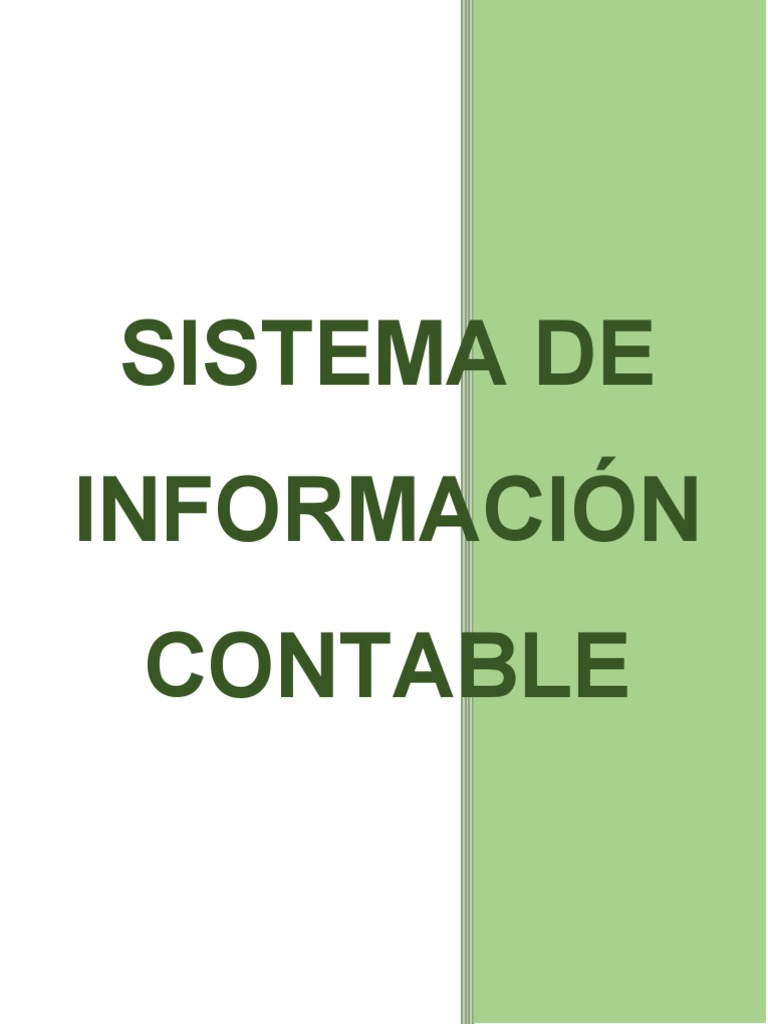 Sistema de Información Contable | PDF | Contabilidad | Industrias de servicio