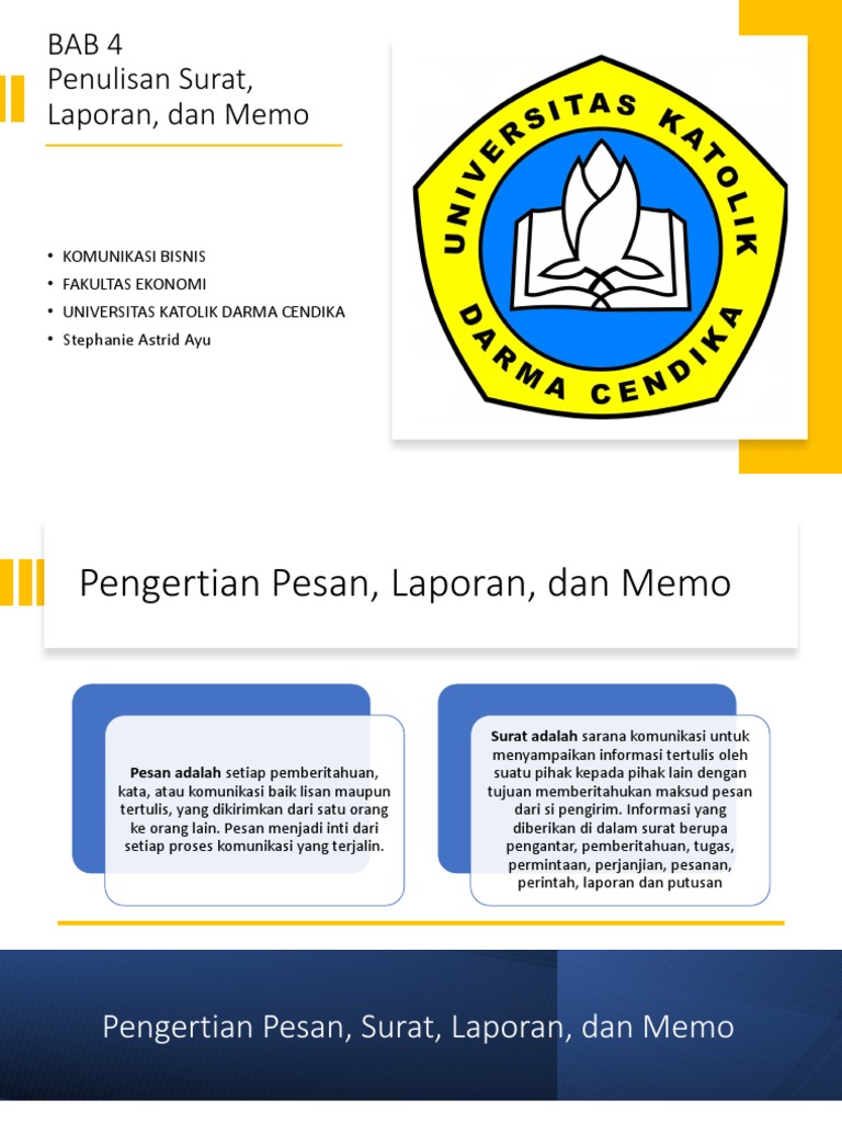 Bab 4 Penulisan Surat, Laporan, Dan Memo | PDF