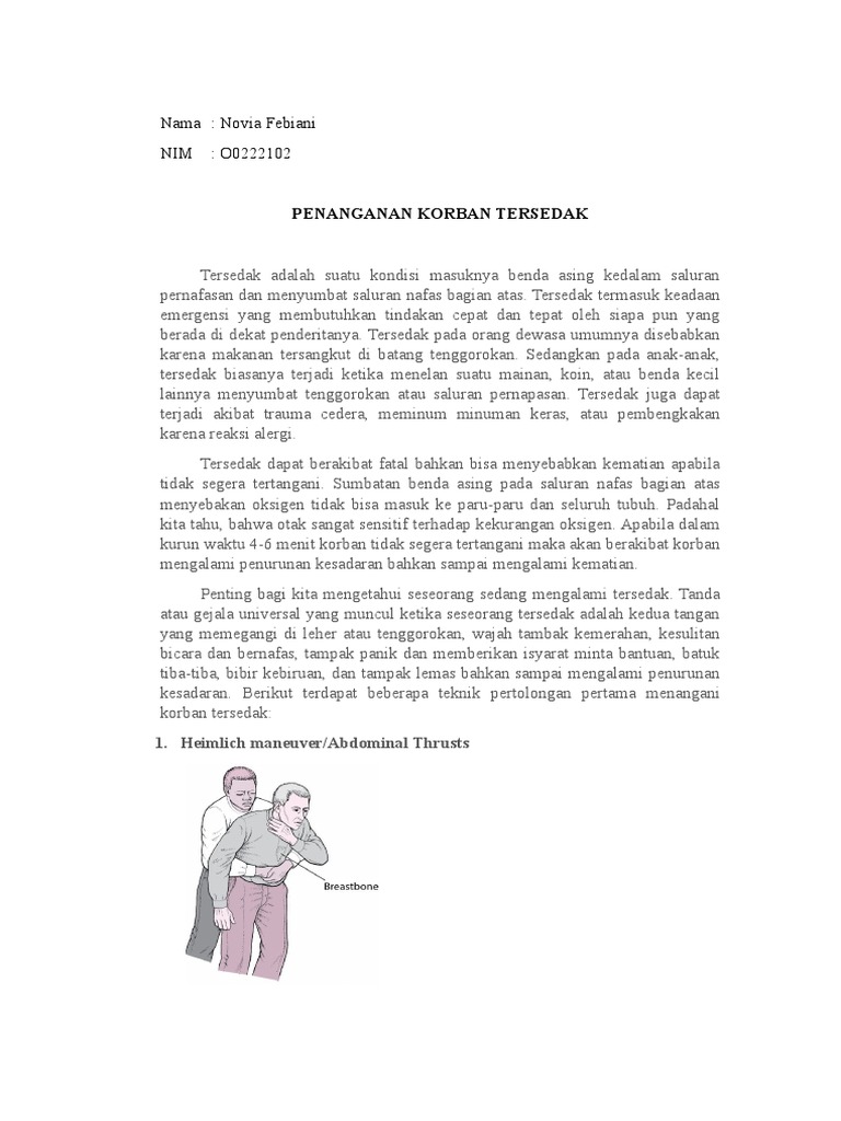 Penanganan Tersedak | PDF