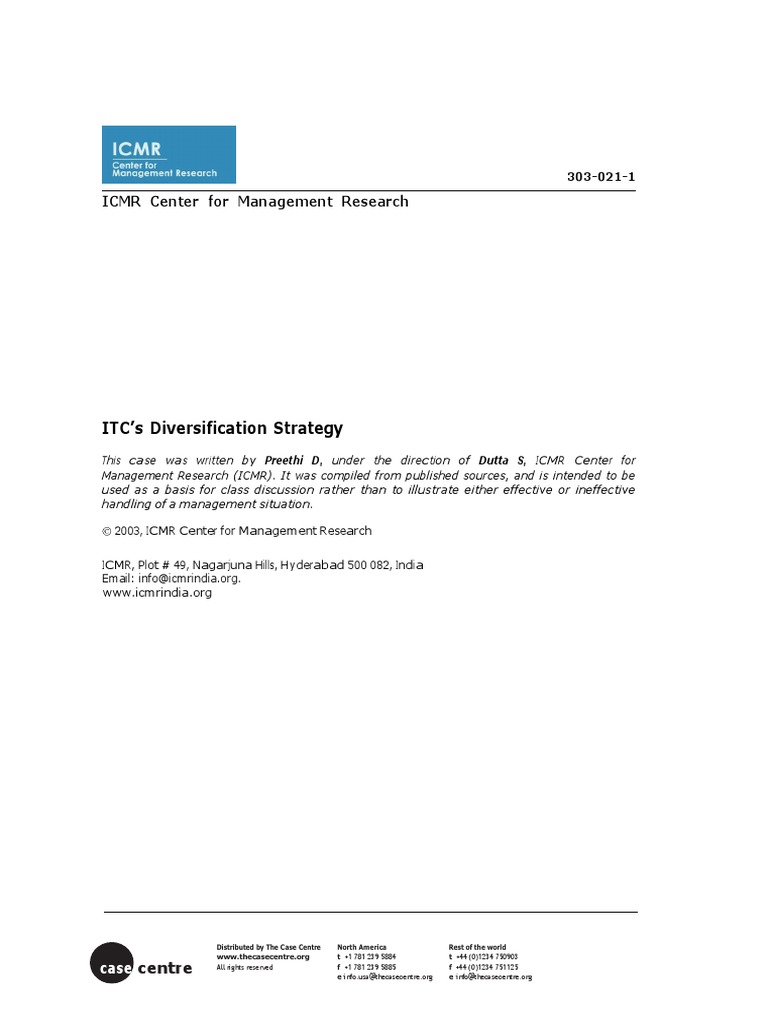 ITc's Diversification 303 021 1 - Unlocked | PDF