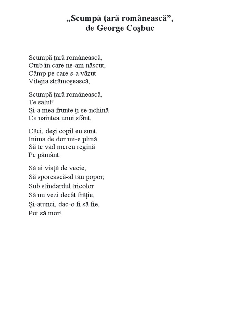 Poezii Despre România | PDF