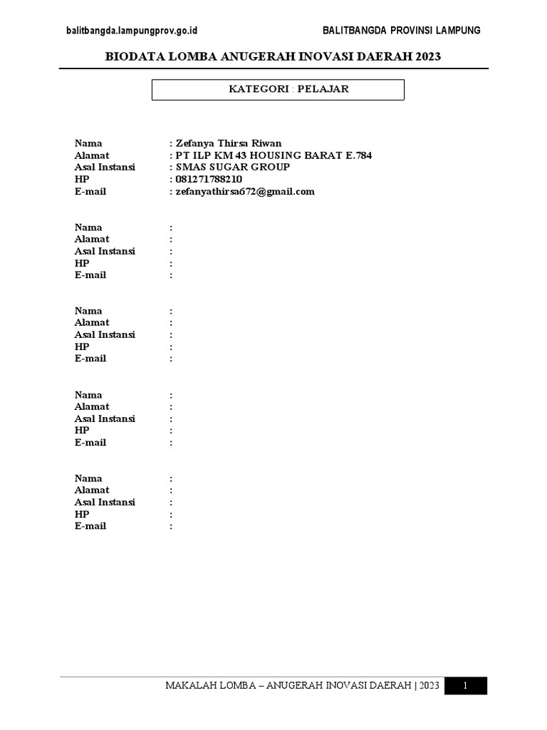 Inovasi2023 Zefanya Thirsa Riwan Pelajar-3 | PDF