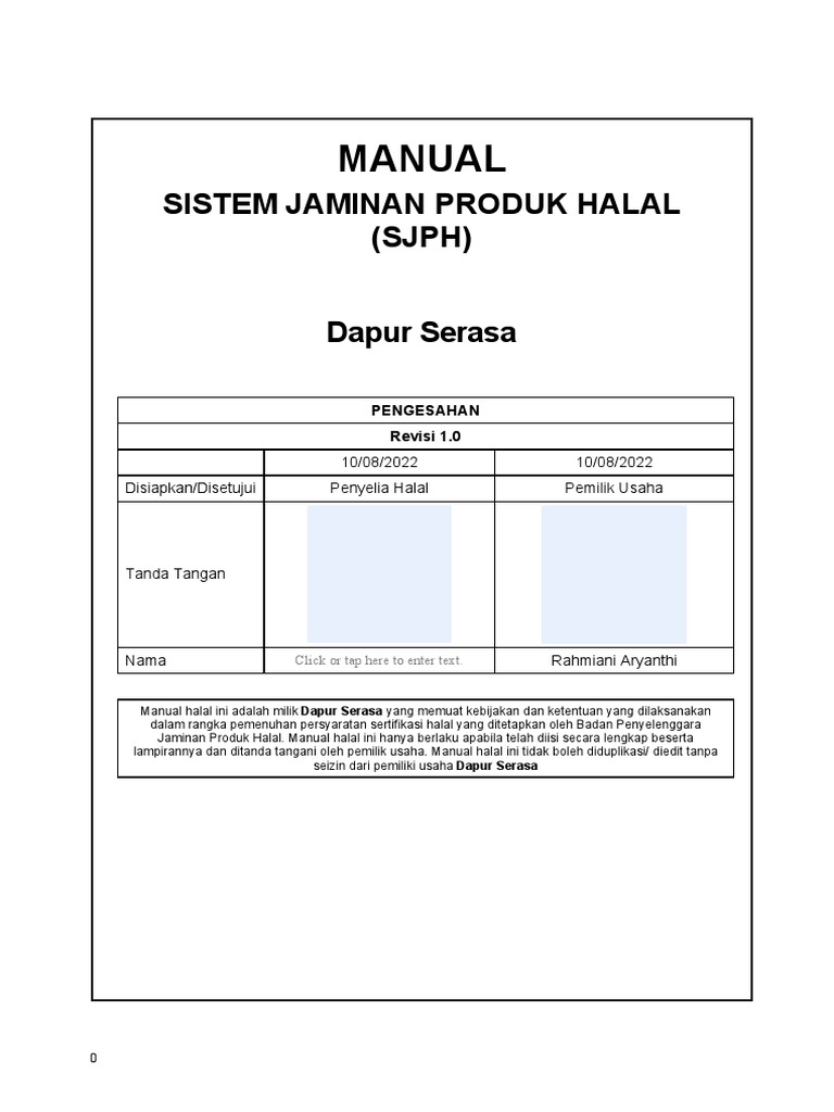 Manual - SJPH - UMK 2022 | PDF | Bisnis