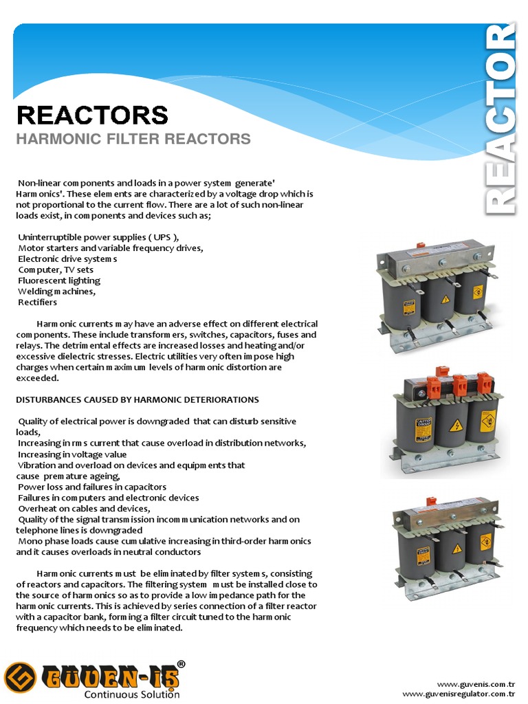 Harmonic Filter Reactors Guide | PDF | Electronics | Electrical Engineering