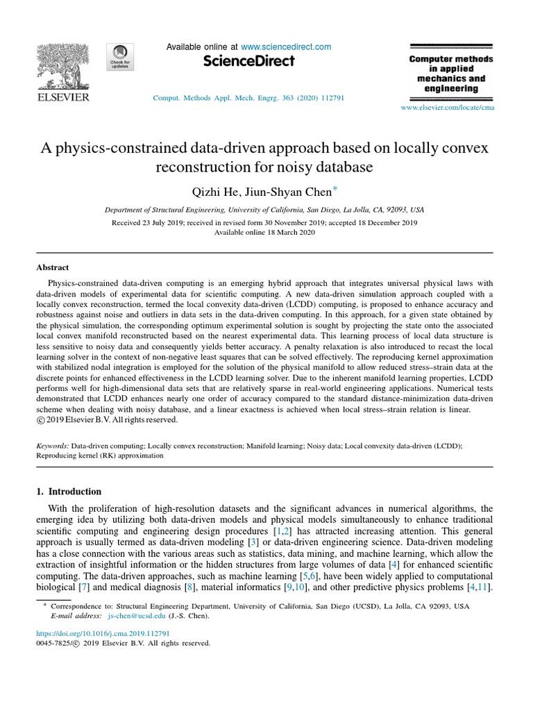 A Physics-Constrained Data-Driven Approach Based On Locally Convex ... A Physics-Constrained Data-Driven Approach Based On Locally Convex ...