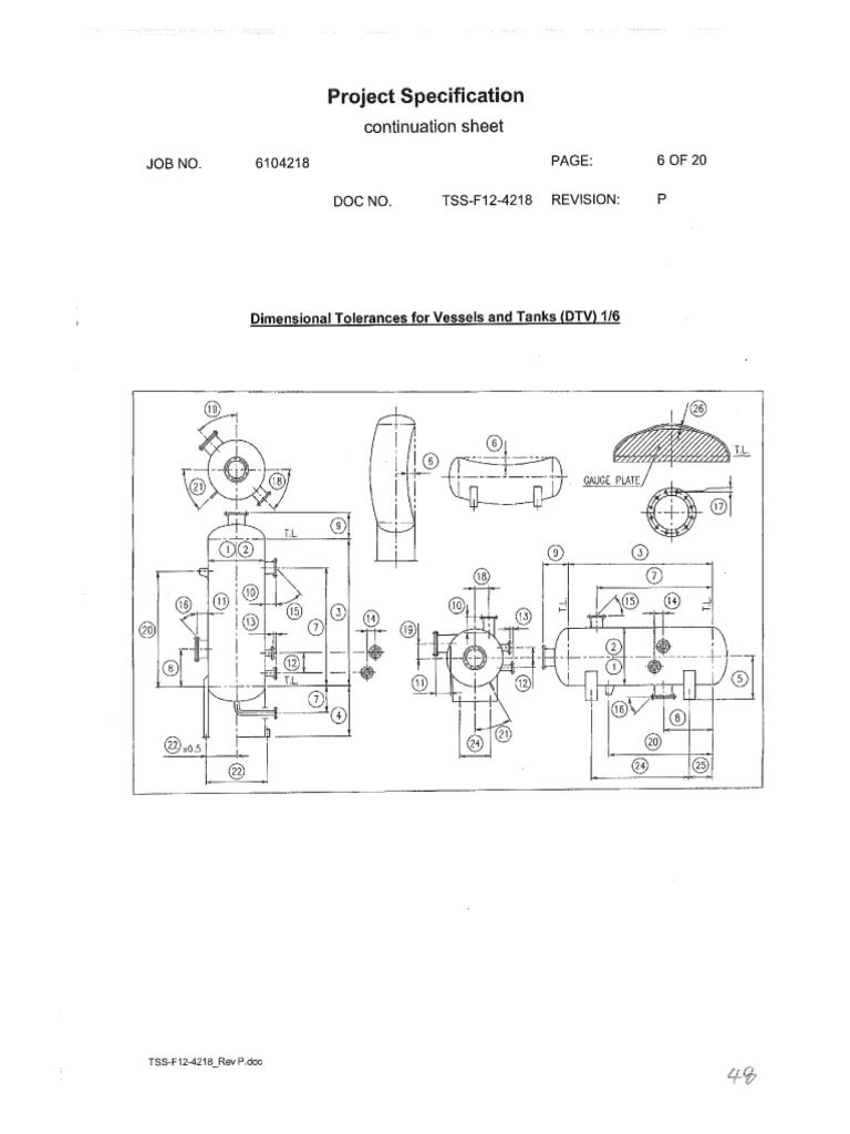 Dimension Toleransi Vessel Tanks | PDF