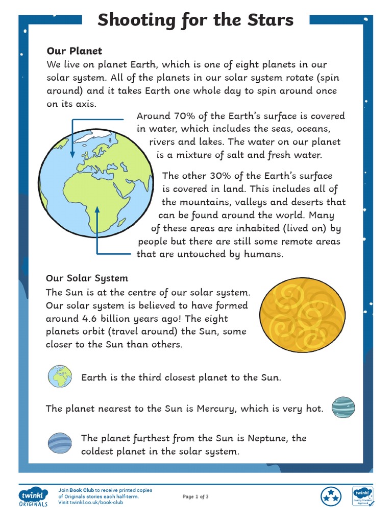 T L 53233 ks1 Planets and The Solar System Differentiated Reading Comprehension Activity - Ver ...
