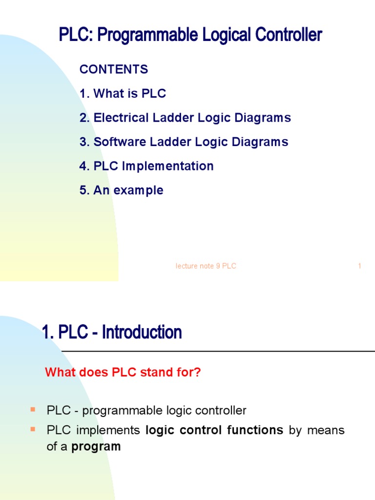 PLC - Control | PDF | Programmable Logic Controller | Computer Program